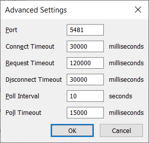 Client Administration Guide - Define the Port and Poll Timeouts and Intervals for a ViewX Client ...